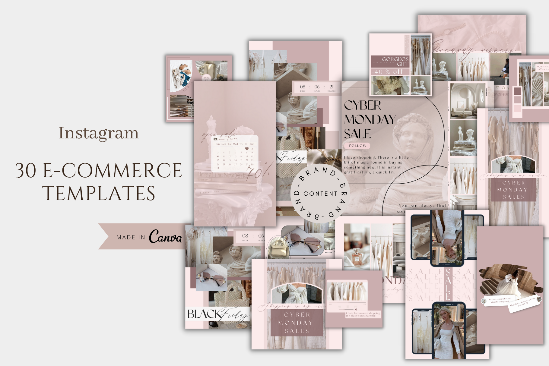 Pink Digital Marketing Templates Kit, a Social Media Template by ...
