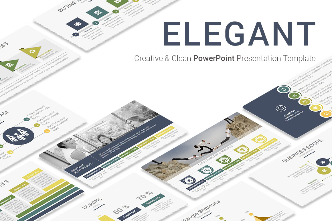 Elegant PowerPoint Template, a Presentation Template by OceanArt