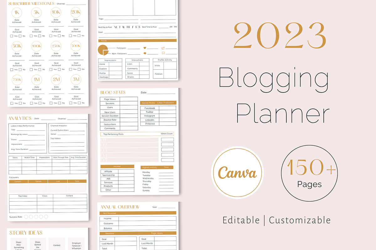 2023 Blogging Planner