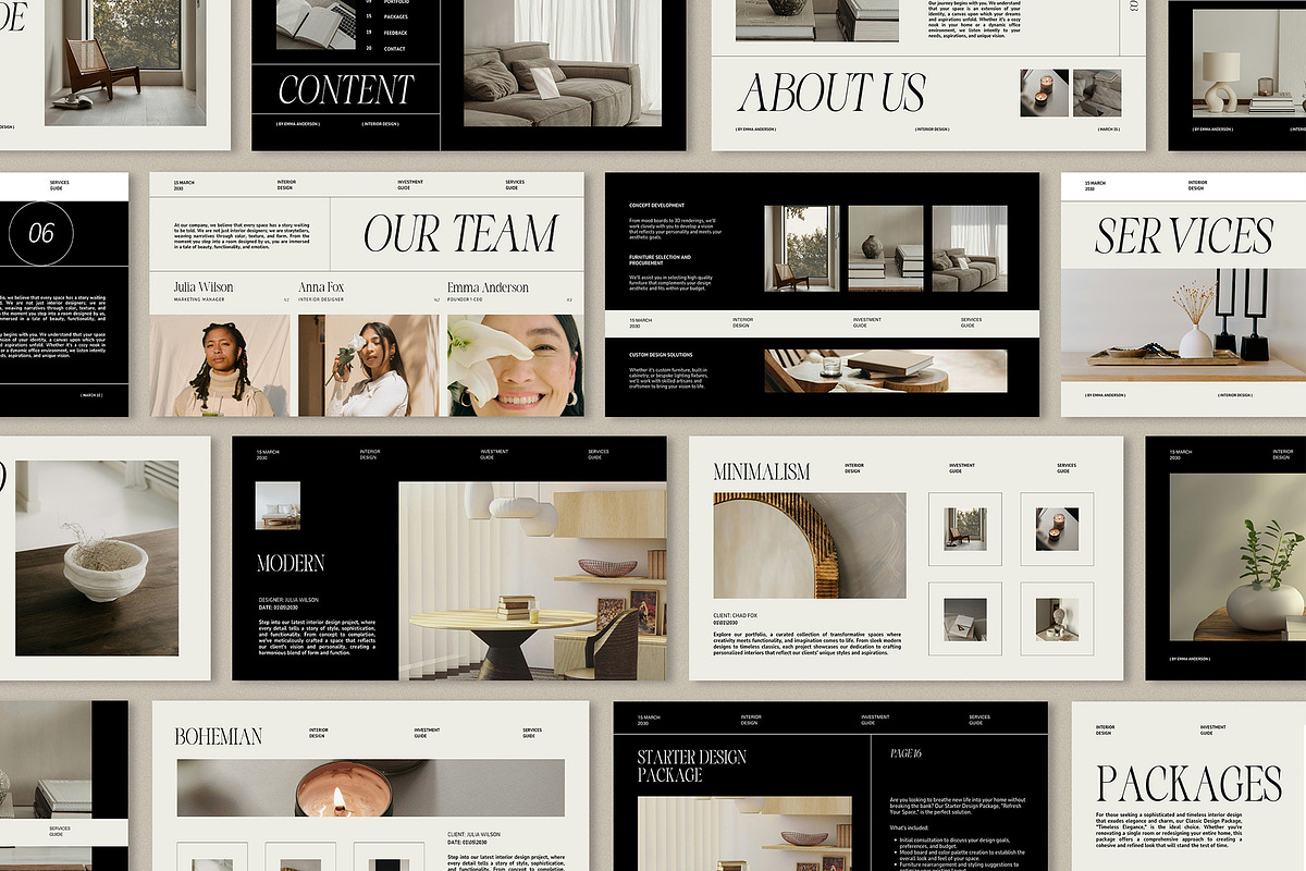 Interior Design Investment Guide Canva Template | Amare Creative