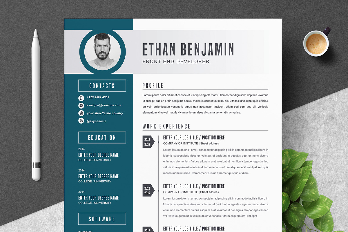 Creative & Modern Resume/CV Template, a Resume Template by ...