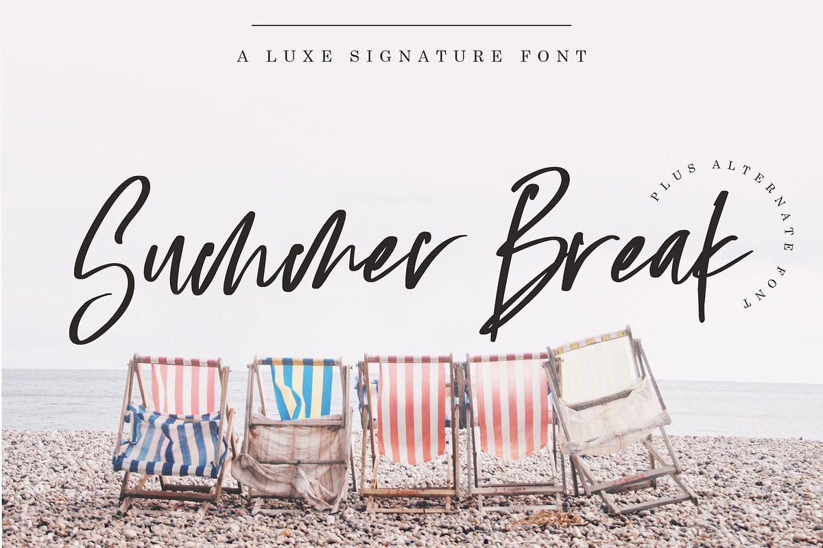 Summer Break Font, a Script Font by Flycatcher Design