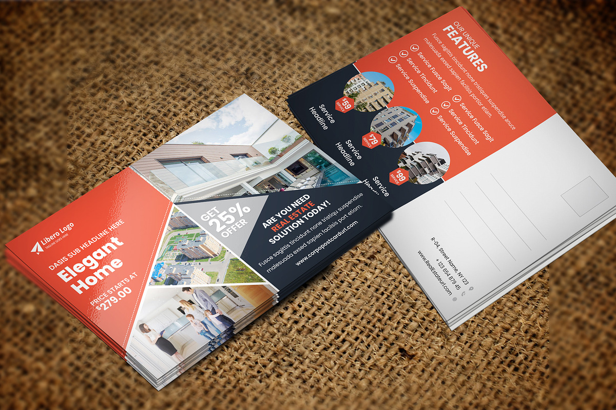 Postcard Design v8, a Card Template by Miyaji75