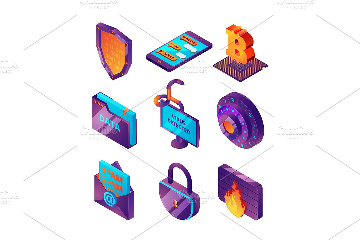 Network protection 3d. Computer, a Background Graphic by Onyx