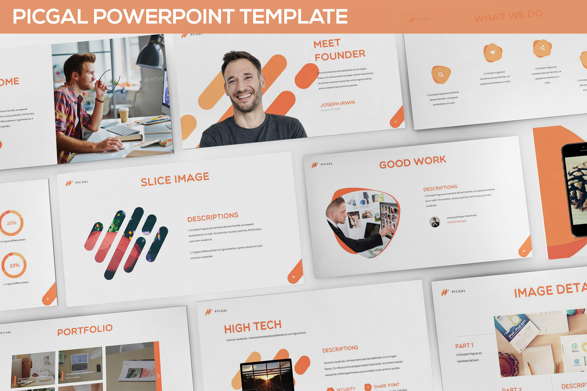 PICGAL Powerpoint Template, a Presentation Template by SlideFactory