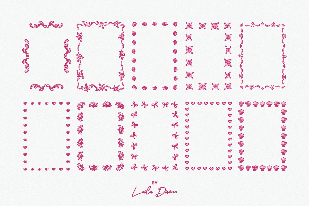 Elegant Hand Drawn Frames & Clip Art