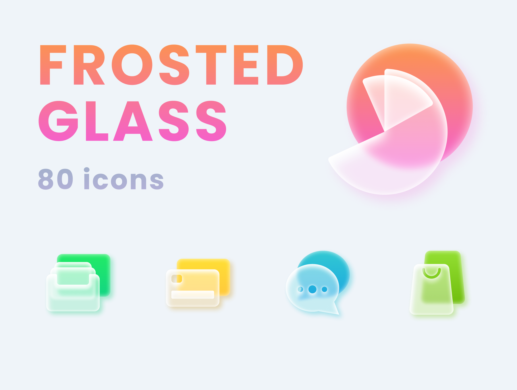 Frosted Glass Icons Set, an Icon by Amazing Custom Icons