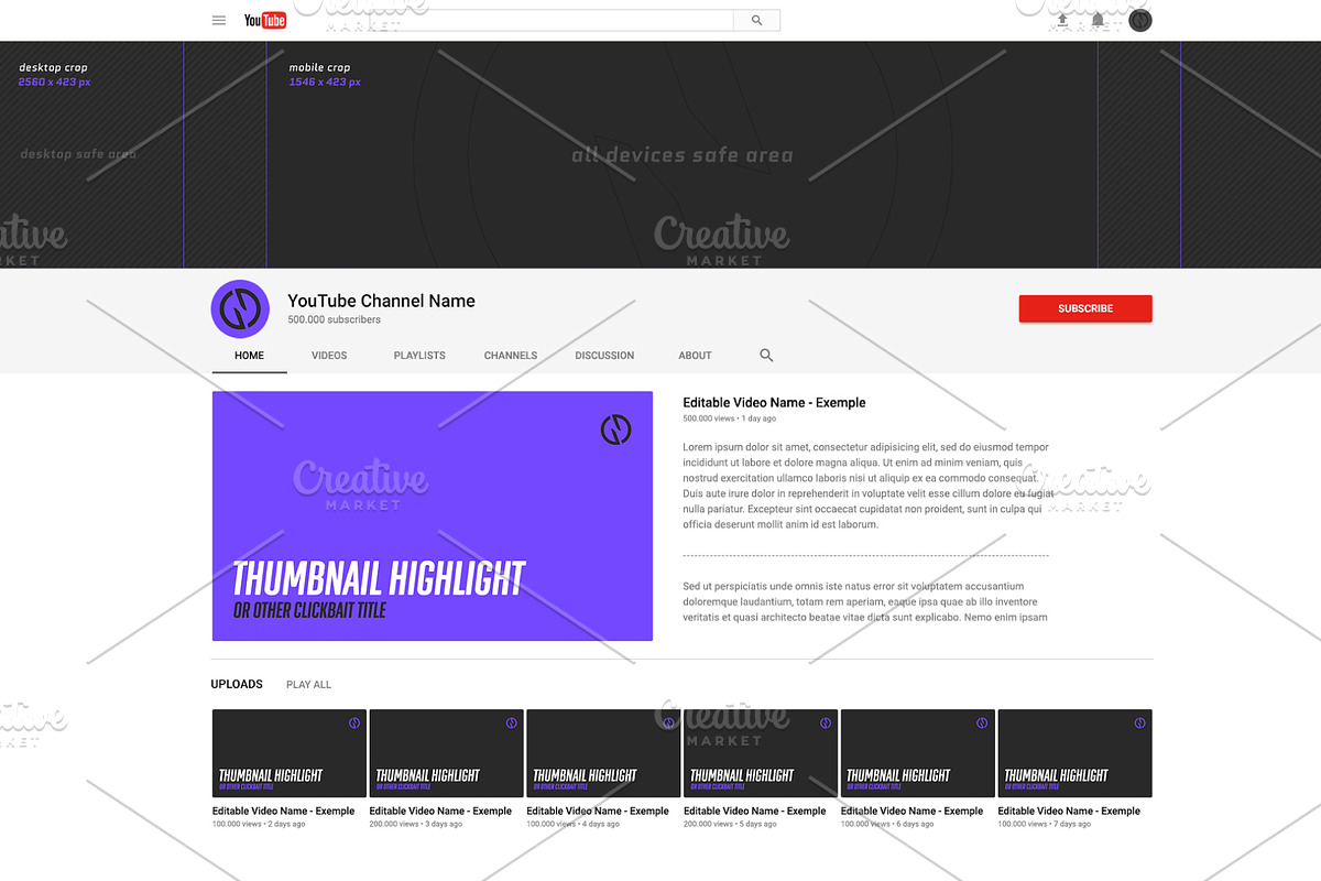 youtube channel thumbnail mockup, a Mac Mockup by PremiumMockup
