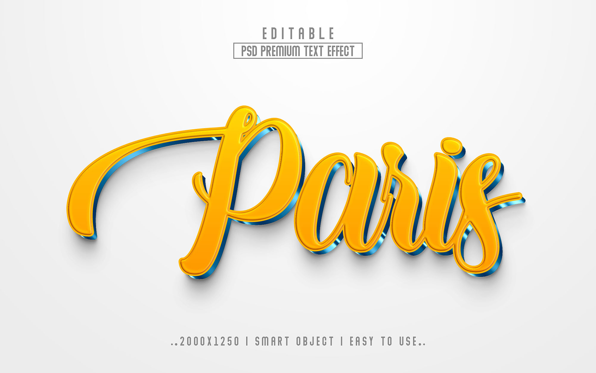 Paris 3D Editable Text Effect style, an Action Add-On by Md Jahidul99 ...