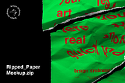 Ripped Paper Texture Mockup, a Print Template by Design syndrome