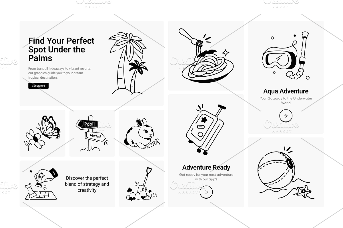 Animated Travel and Adventure Icons