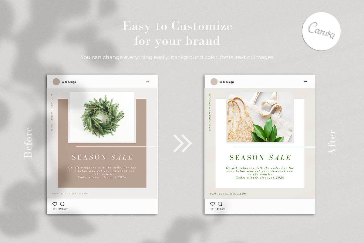 Elegant Ecommerce Templates | CANVA, a Social Media Template by Lyrata ...
