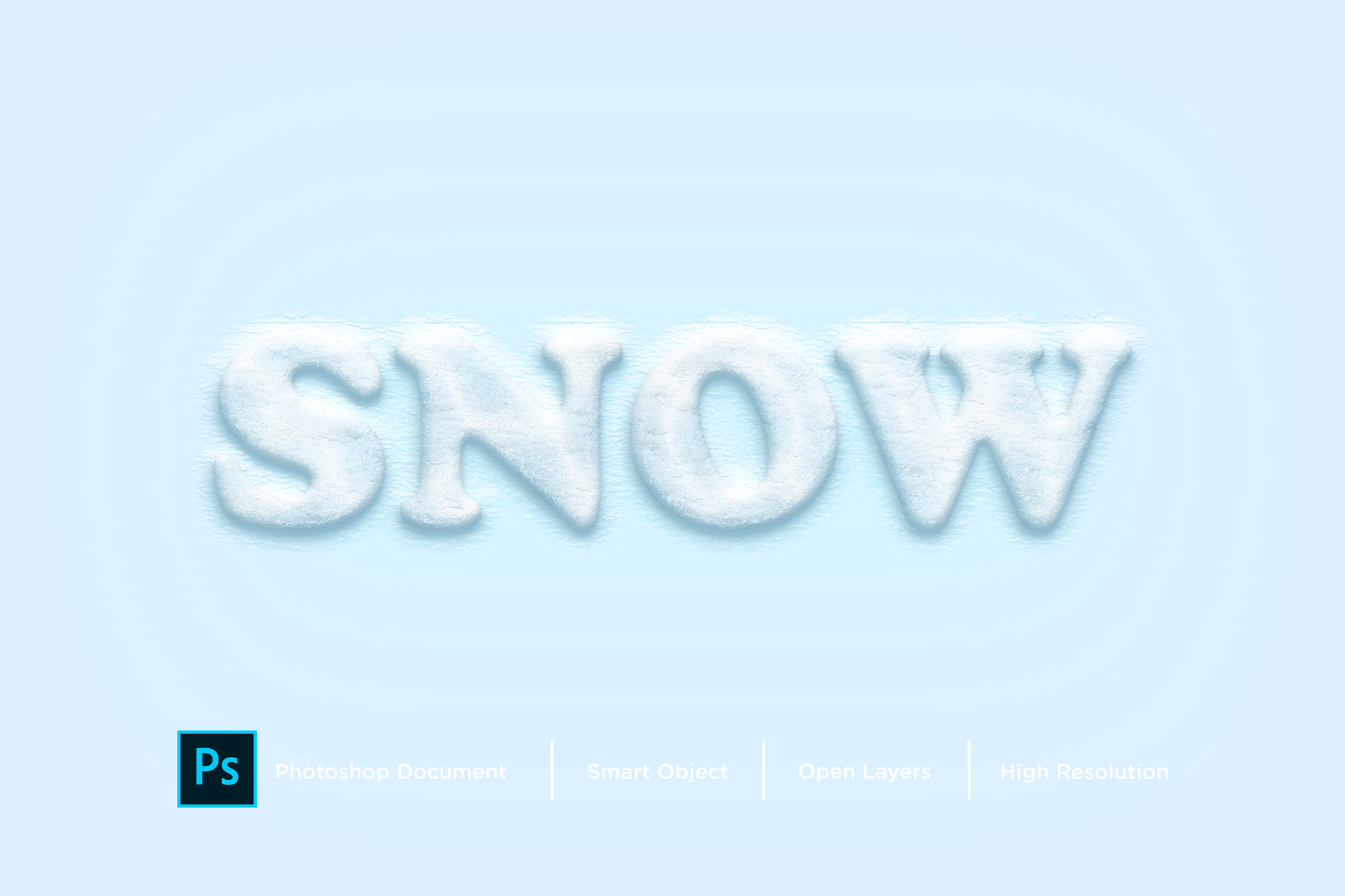 Snow Text Effect & Layer Style, a Layer Style Add-On by shahsoft