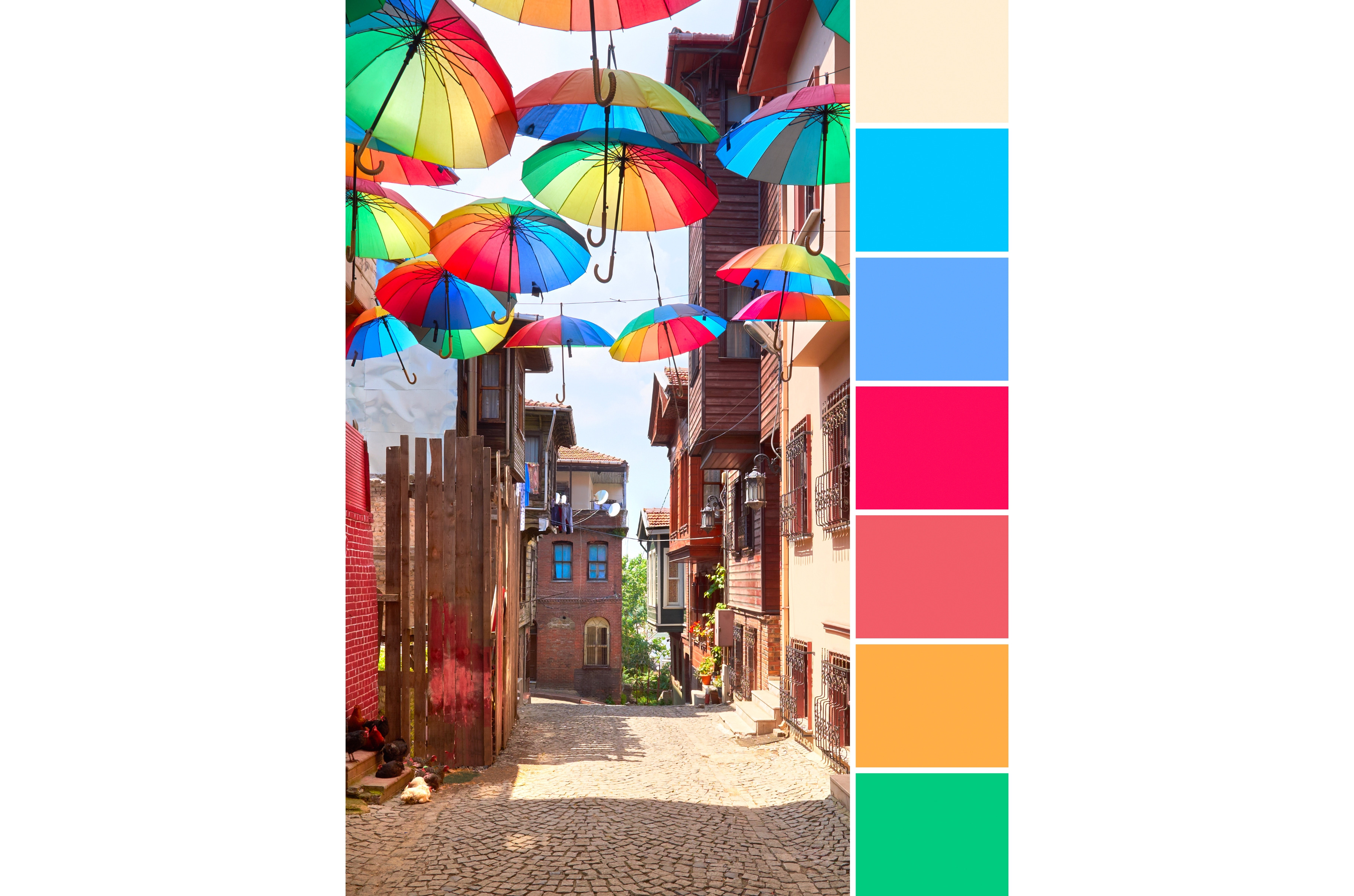 Color matching palette from image of, an Architecture Photo by tilialucida