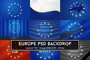 European Union PSD Backdrop, a Texture Graphic by Krukowski Graphics