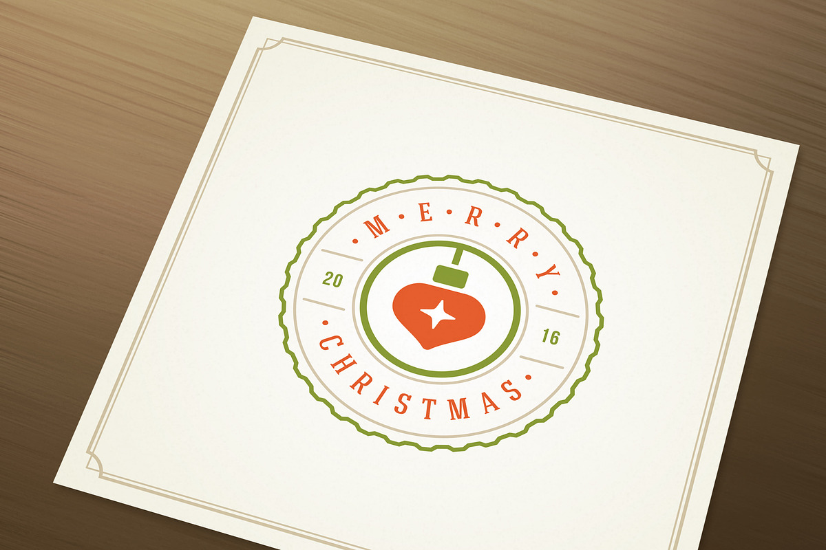 10 Christmas Logos and Badges, a Branding & Logo Template by Vasya Kobelev
