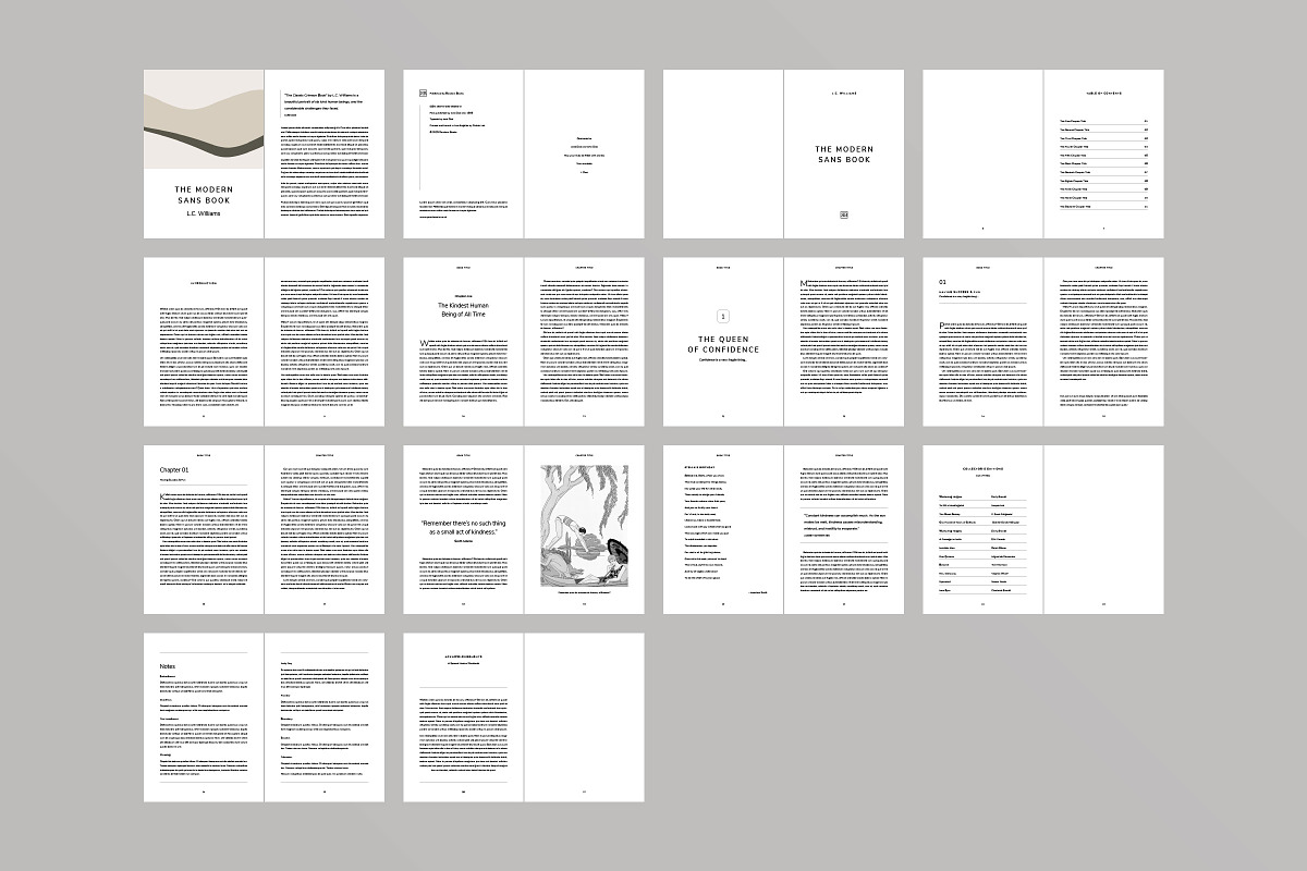 Modern Sans Book Template, a Magazine Template by Ruben Stom