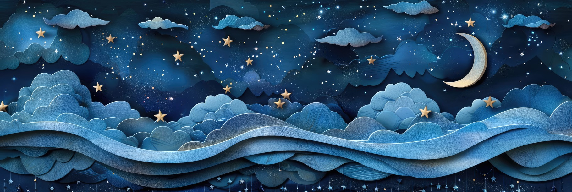 Dreamy Night Sky with Stars, a Background Graphic by Virgo Studio