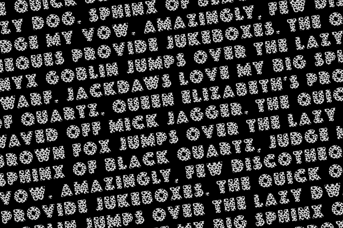 Cow Hide Bitmap Font, a Sans Serif Font by Loudoun Design Co ...