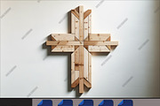 Wood Sacred Cross Barn Quilt Design | Graphics ~ Creative Market