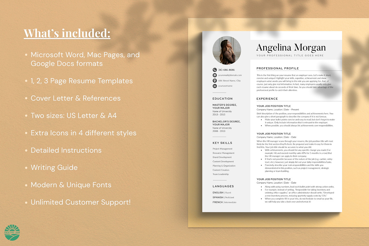 Resume/CV Template - The Angel