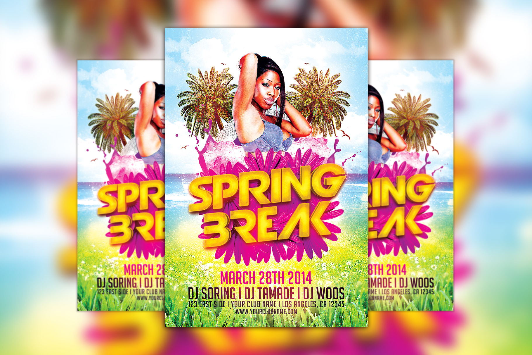 Spring Break Party Flyer Template, a Flyer Template by Flyermind ...