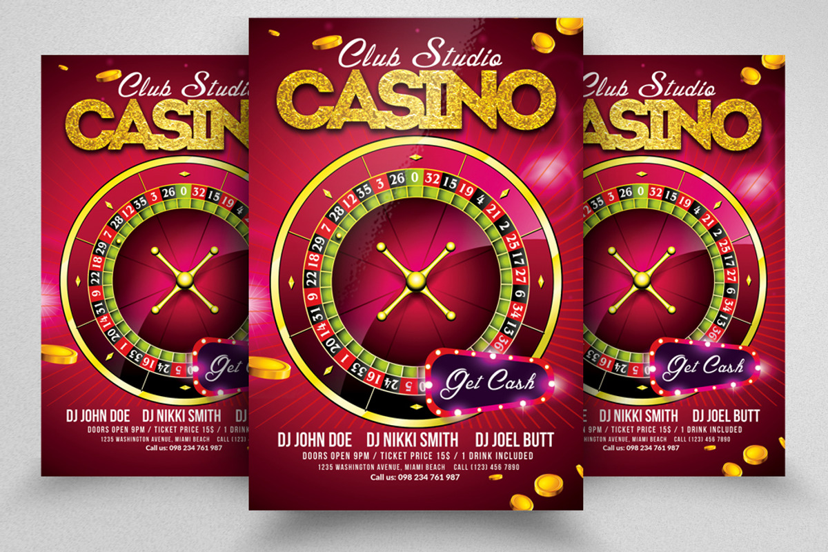 10 Casino Night Flyers Bundle, a Flyer Template by Business Flyers