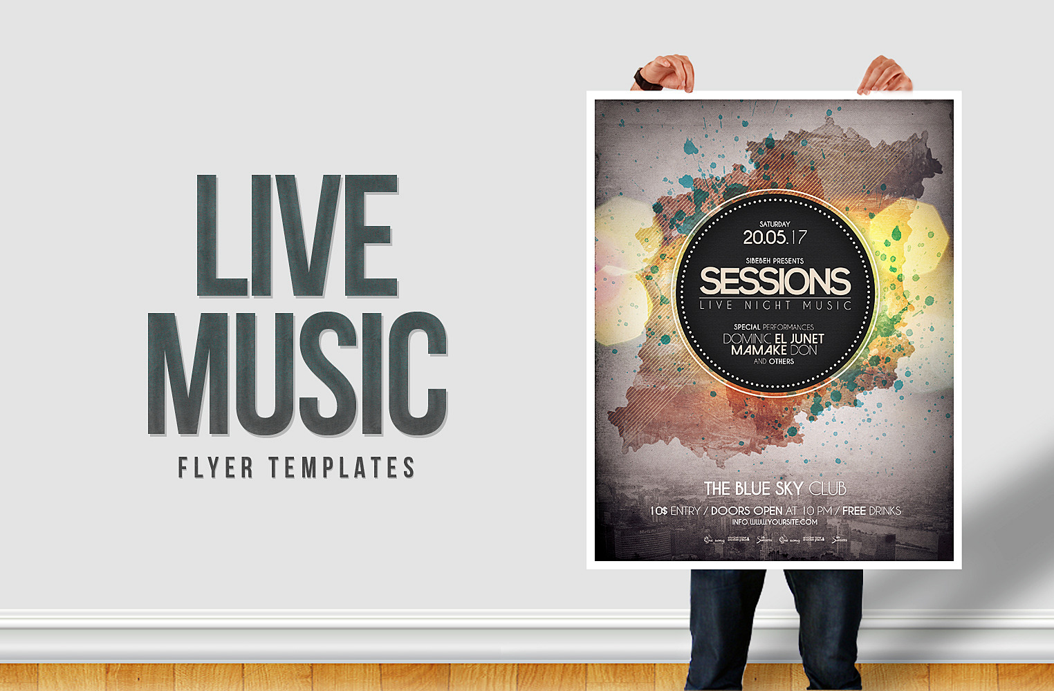 Live Music Flyer / Poster, a Flyer Template by Shelby67 Graphics
