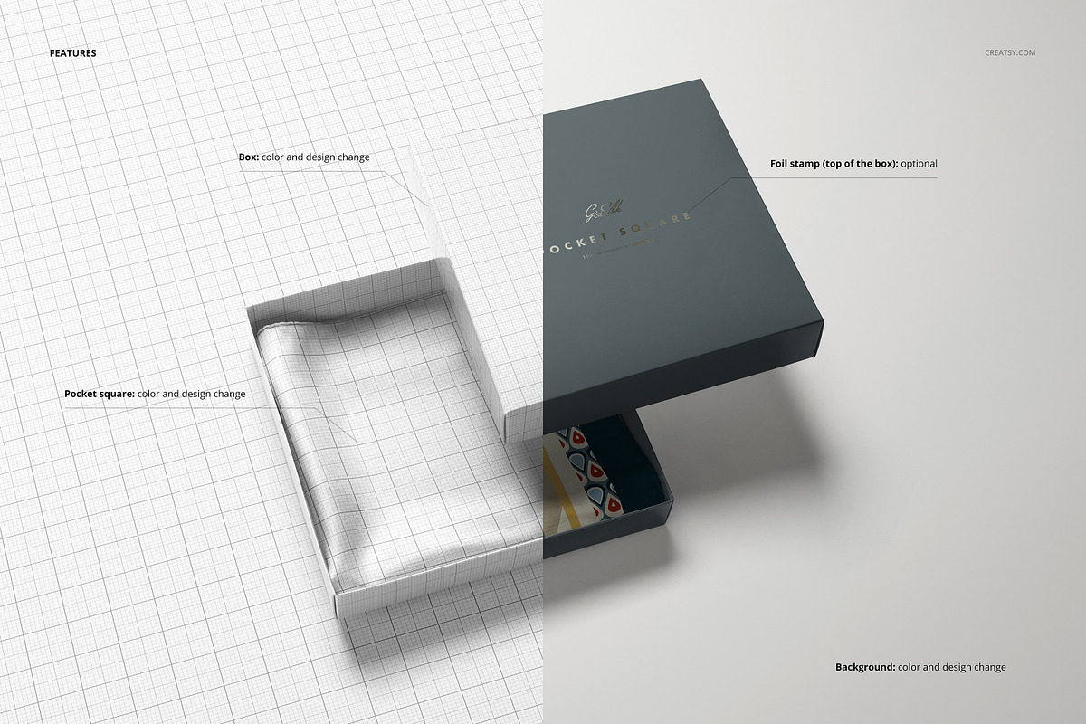 Pocket Square Mockup Set, a Product Mockup by creatsy5