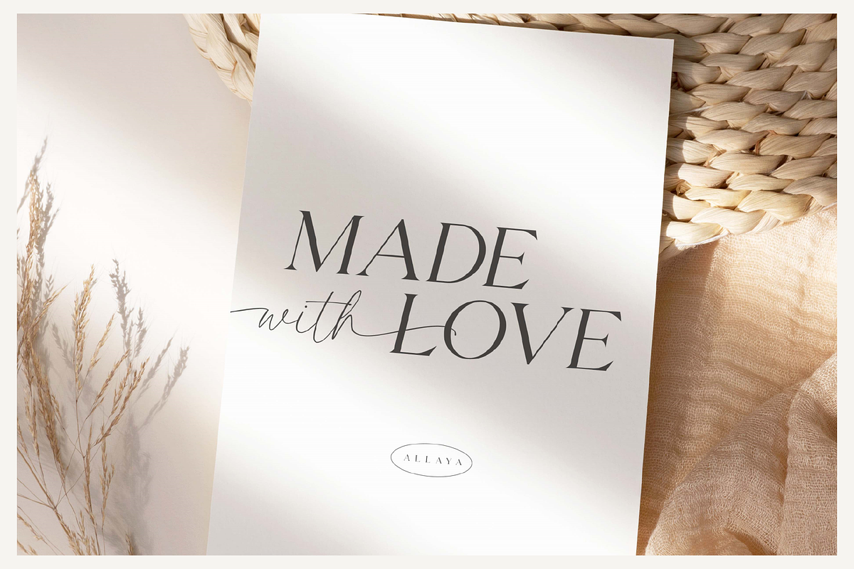 Allaya Calligraphy Font, a Script Font by Pen Culture
