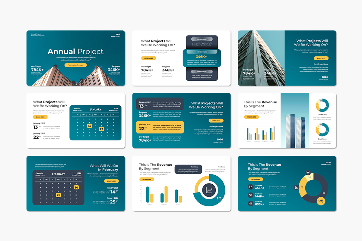 Annual Project - Keynote Template, a Presentation Template by Iqsiart ...