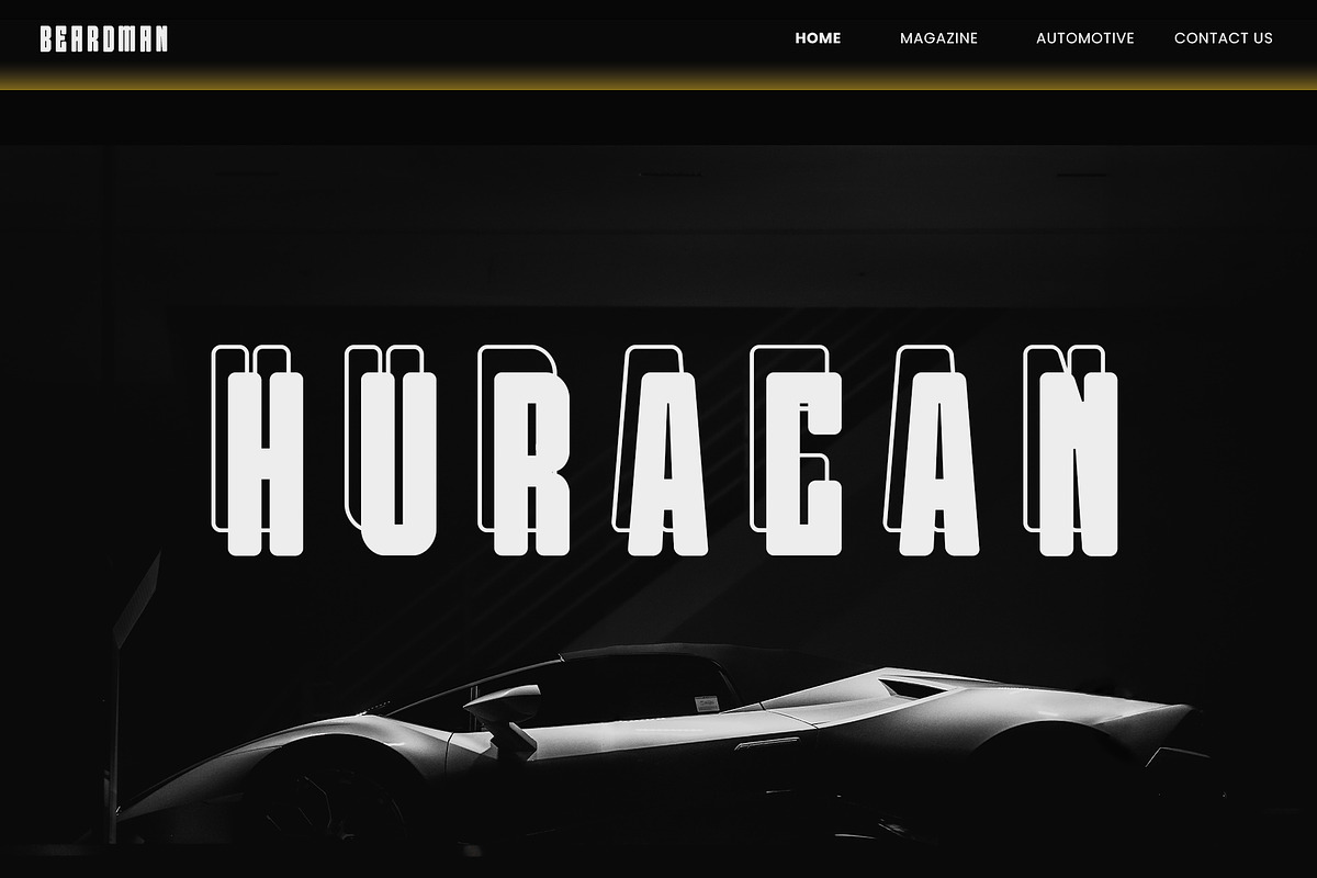 Beardman - Headline Condensed Font, a Sans Serif Font by roomspace creative lab