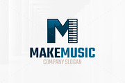 Make Music Logo Template, a Branding & Logo Template by LOGOMAGINE