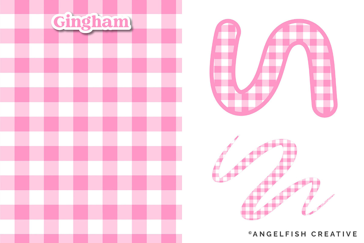 Gingham Pattern Procreate Brushes