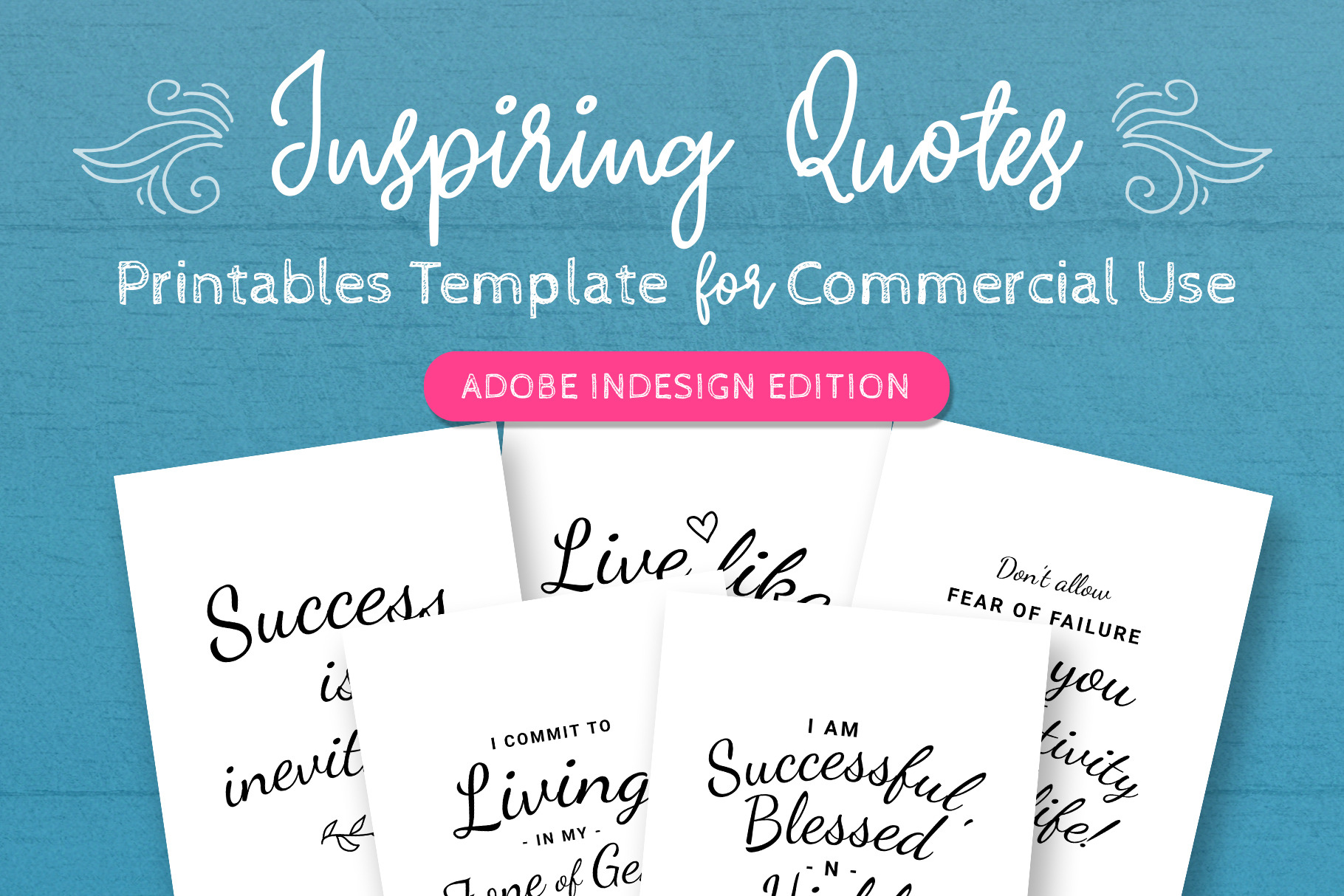 Inspiring Quotes Printables Template, a Templates & Theme by Janice Designs