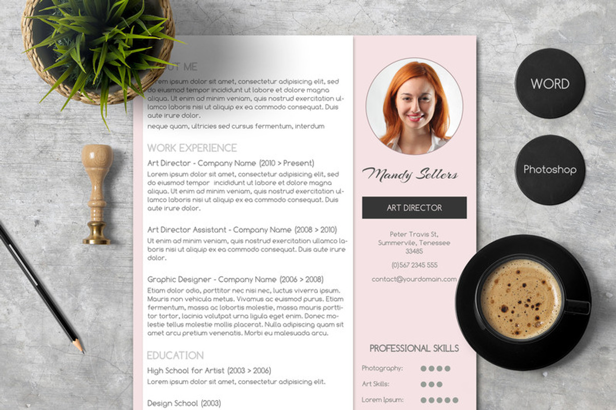 Pink CV & Cover Letter, a Resume Template by Visual Impact