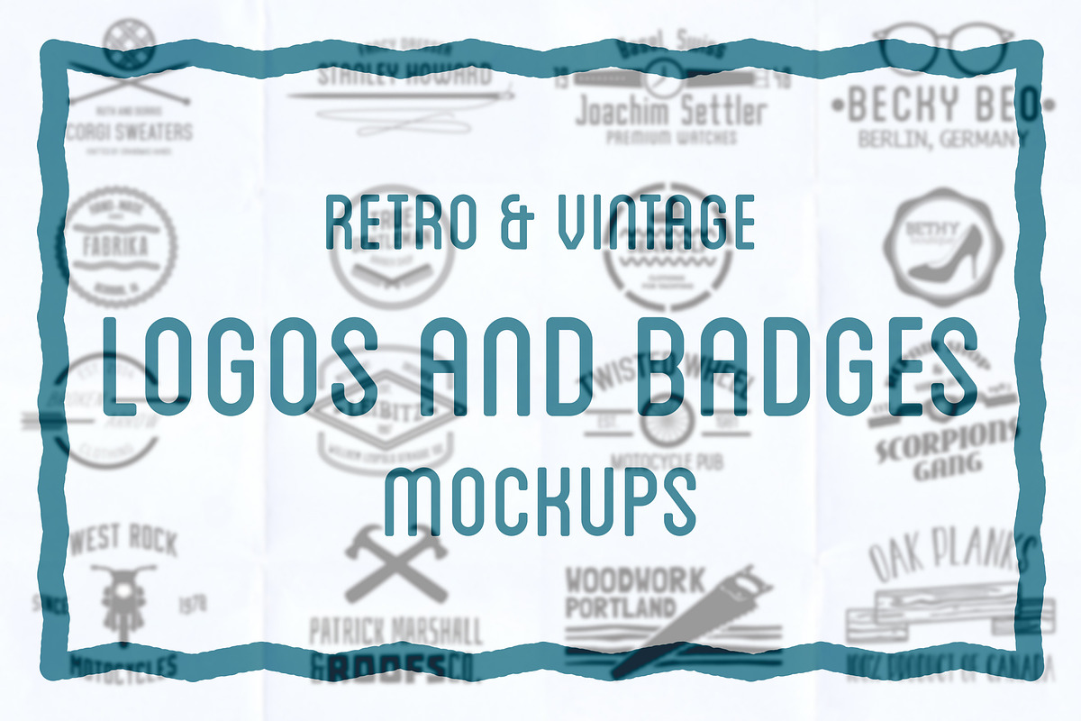 Retro and vintage logo mockups, a Branding & Logo Template by Guerillacraft