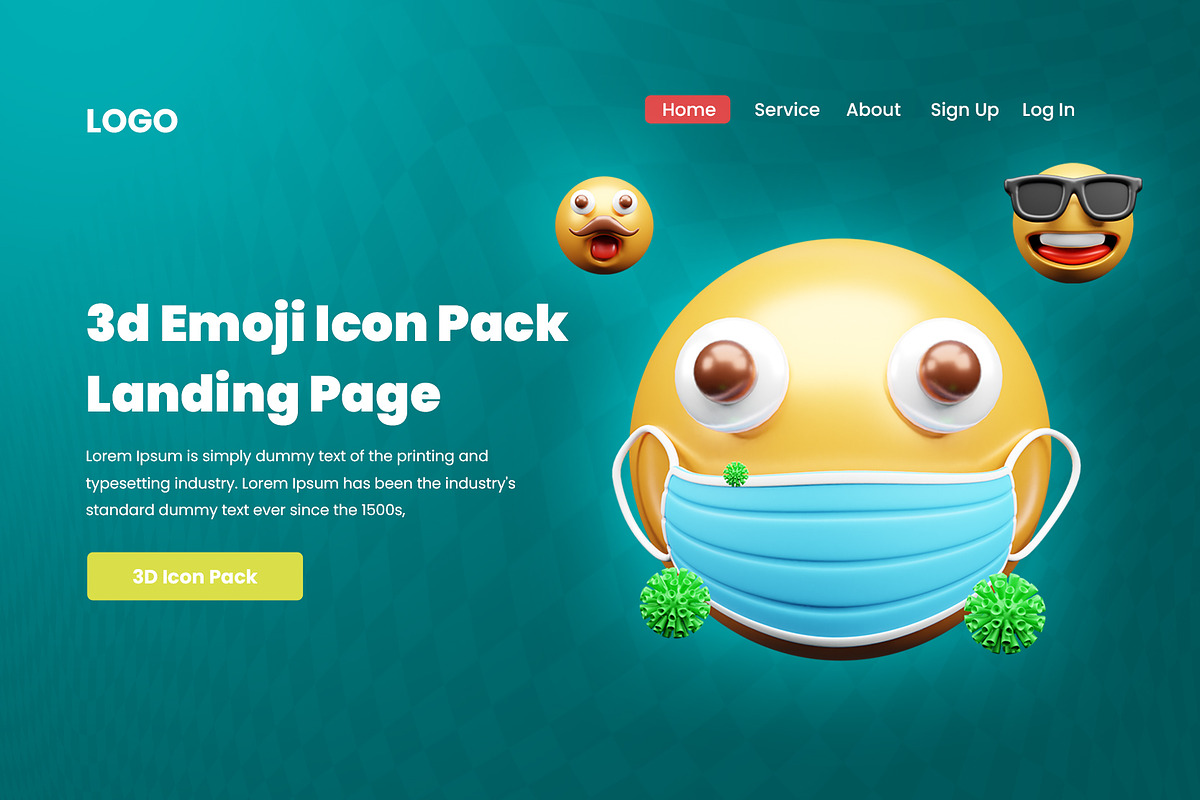 3d Emoji Icon Pack, an Object 3D Model by Ui Stock