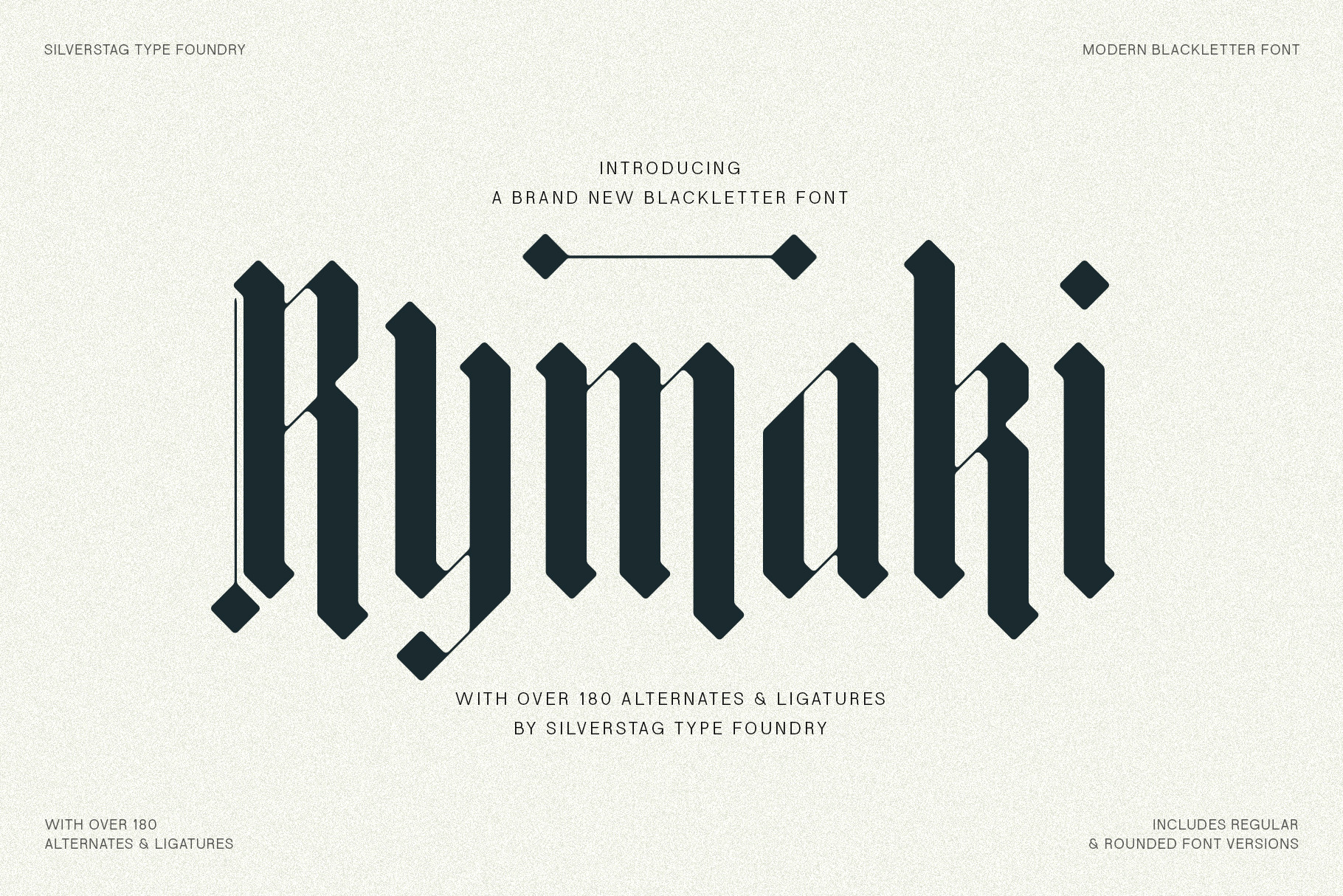 Rymaki - Modern Blackletter Font, a Blackletter Font by SilverStag Type ...