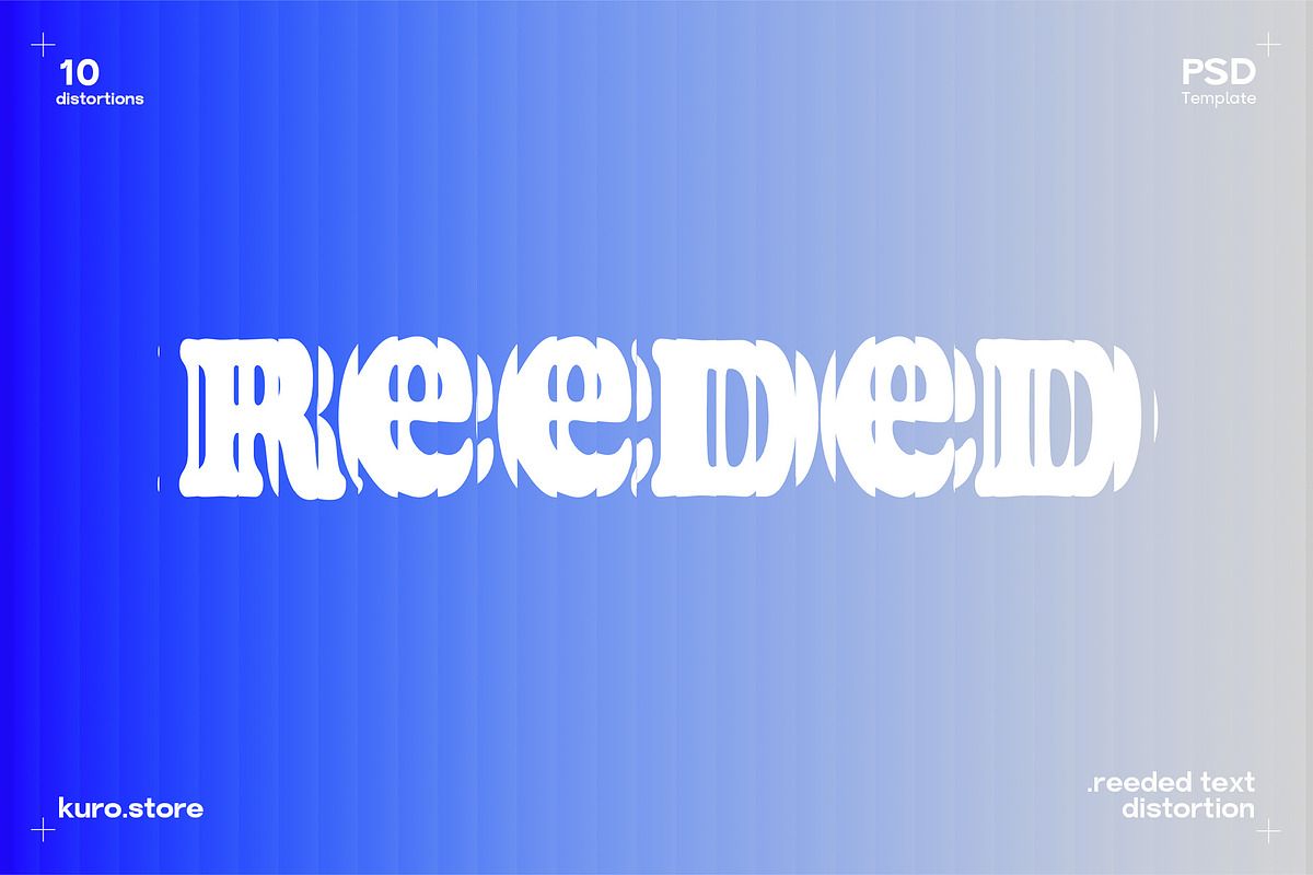 Reeded Text Distortion Effect, a Texture Graphic by kuro