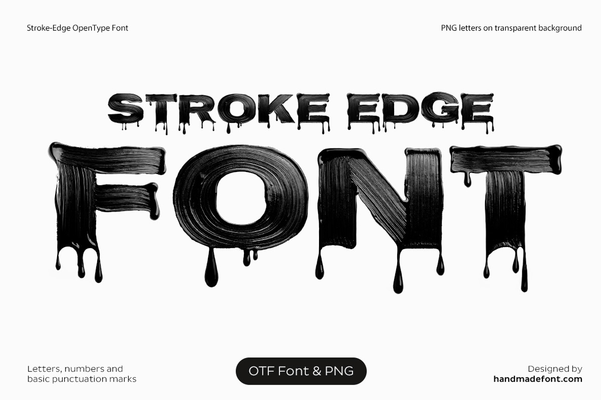 Stroke Edge Font, a Handwritten Font by Handmadefont | Creative Market