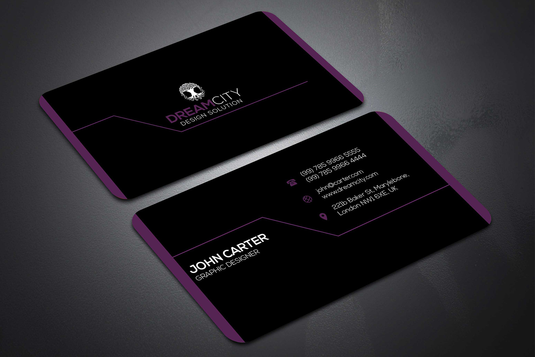 Dark Business Card, a Business Card Template by Midgardians