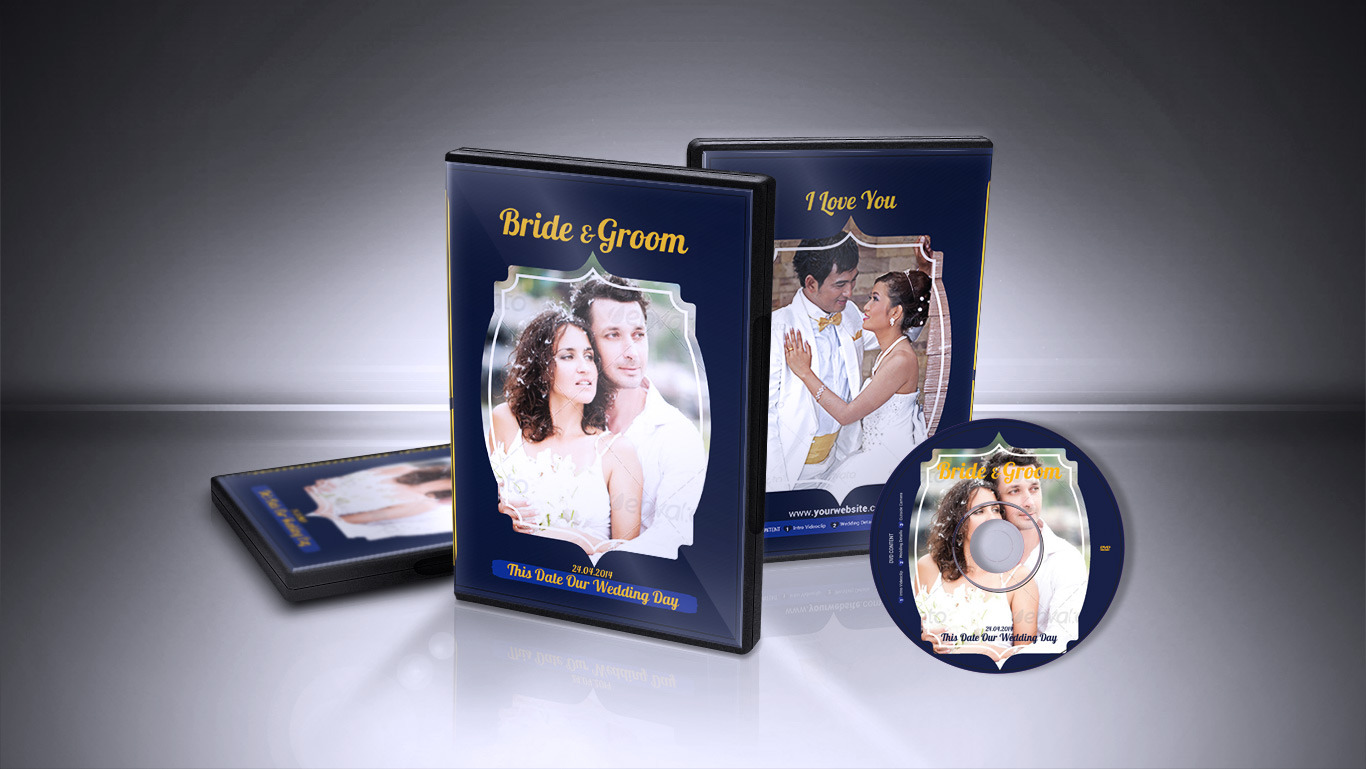 Wedding DVD Cover & CD Label, a Stationery Template by Star Graphic Design