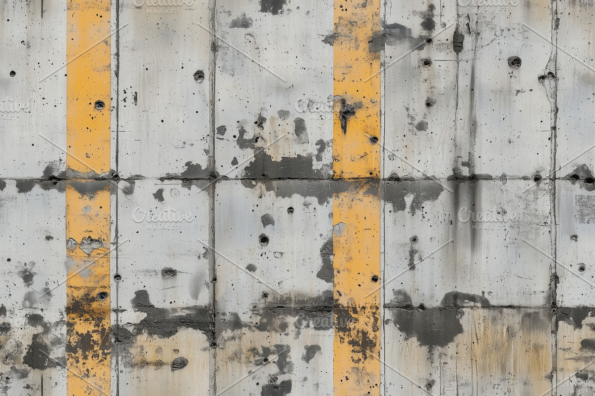 Seamless concrete bunker with industrial military markings weathered ...