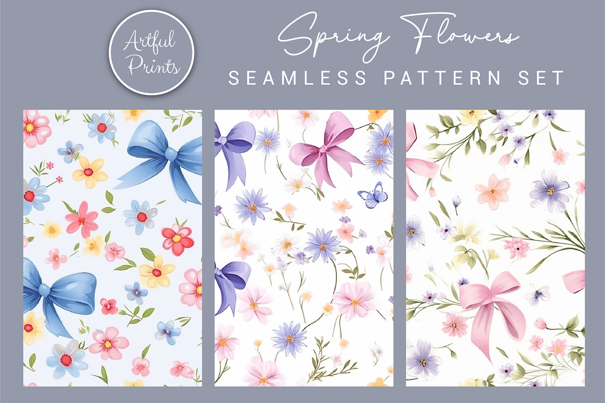 Spring Flowers Seamless Pattern, a Pattern Graphic by Artful Prints