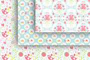 Spring flower Digital Papers Pack, a Pattern Graphic by CLIPART GARDEN