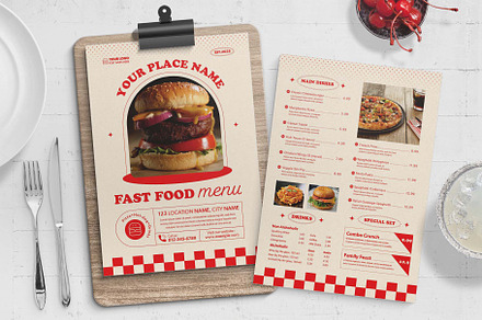 Fast Food Menu Flyer | Flyer Templates ~ Creative Market