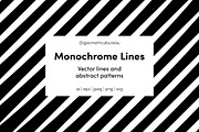 Monochrome Lines, a Pattern Graphic by Geometrica Bureau