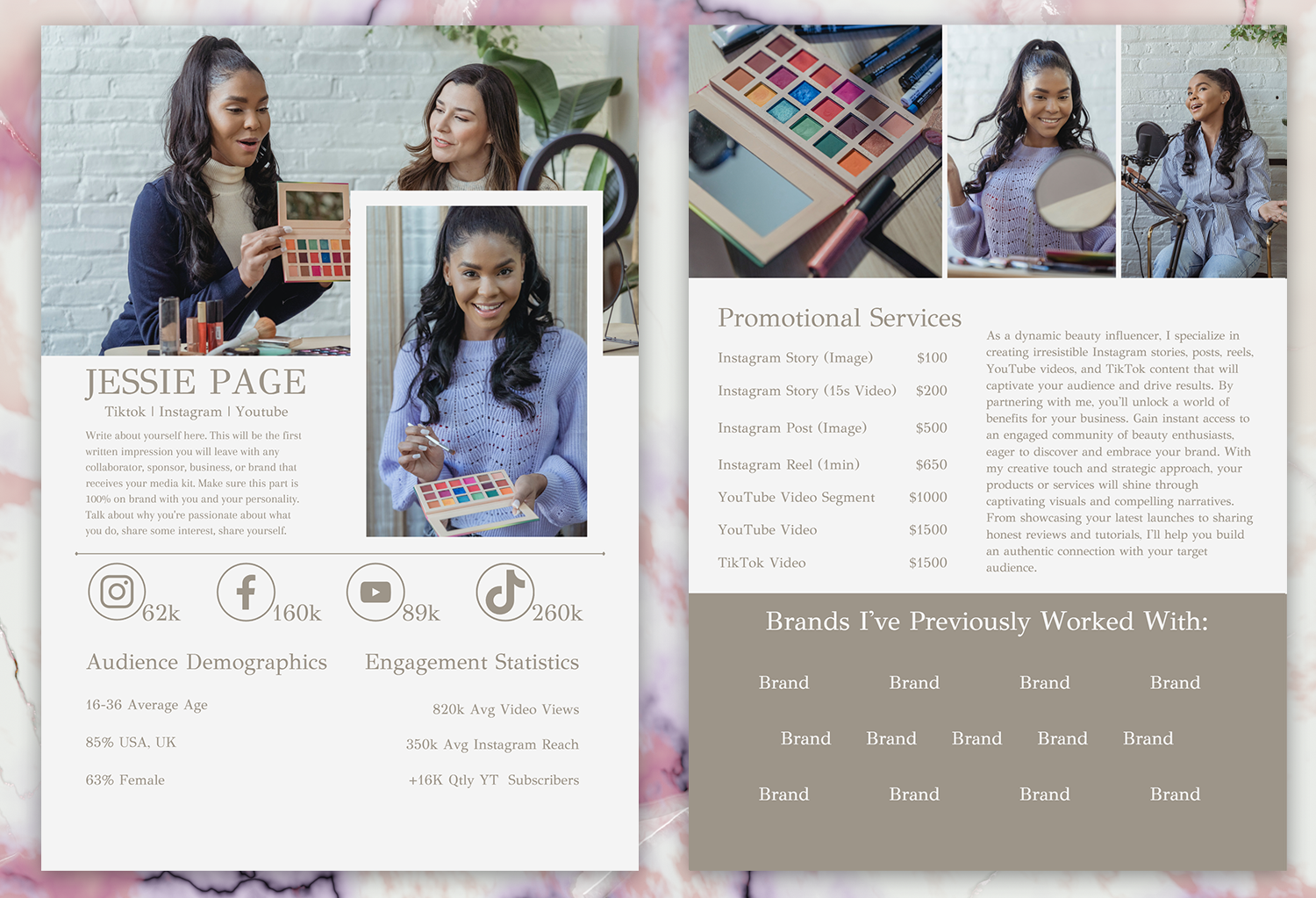Influencer Media Kit Canva Template, a Templates & Theme by Wayne Preston