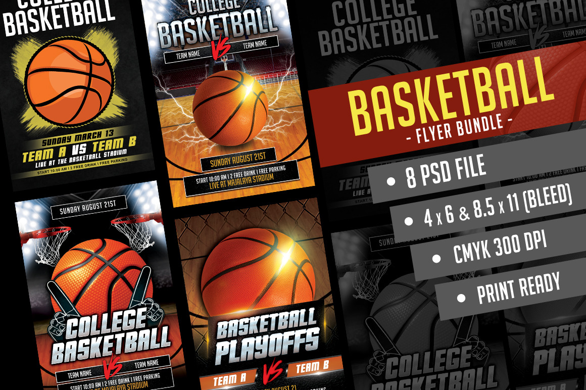 Basketball Flyer Bundle, a Flyer Template by AyumaDesign